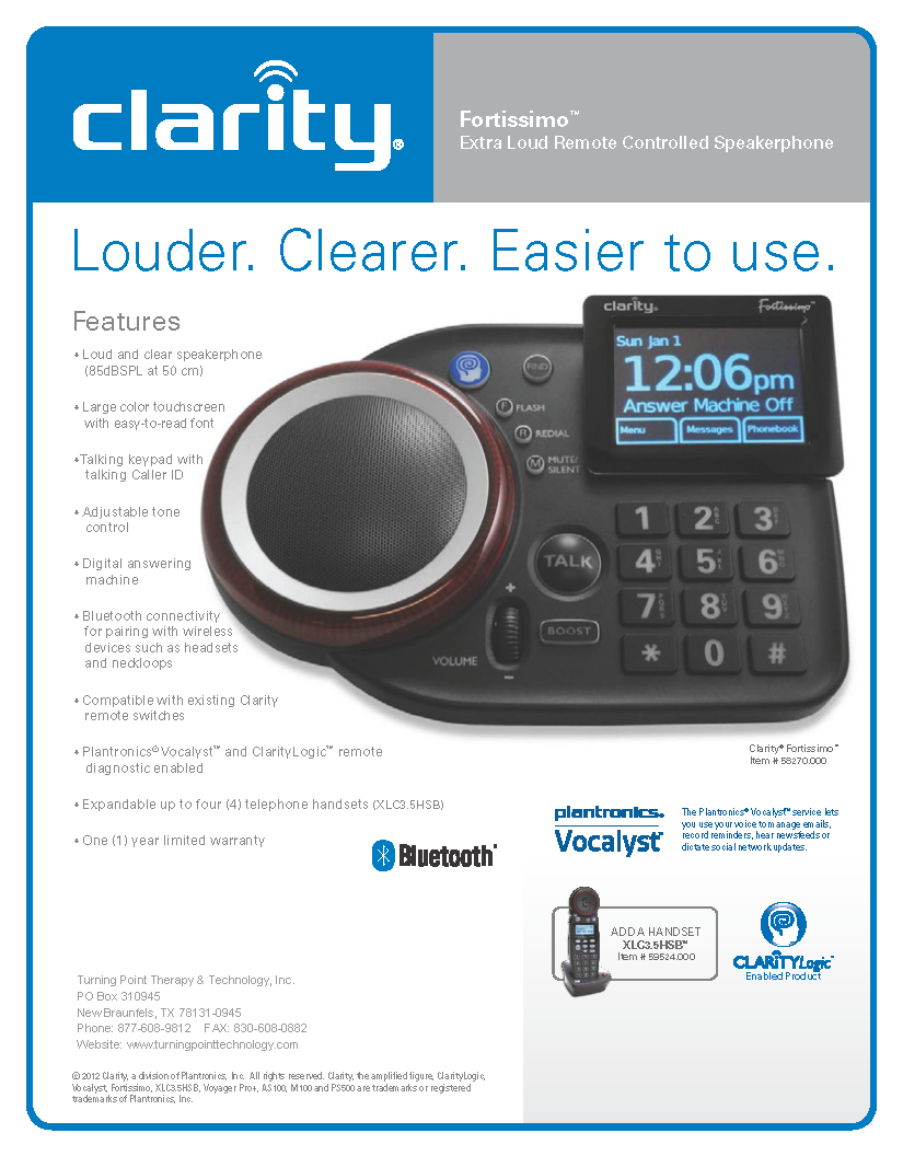 Clarity Fortissimo Speakerphone